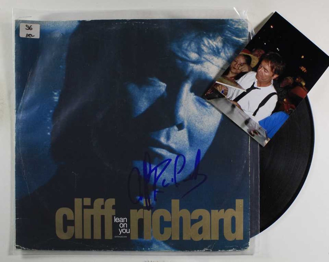 Cliff Richard Signed Autographed "lean on You" Record Album - Lifetime ...