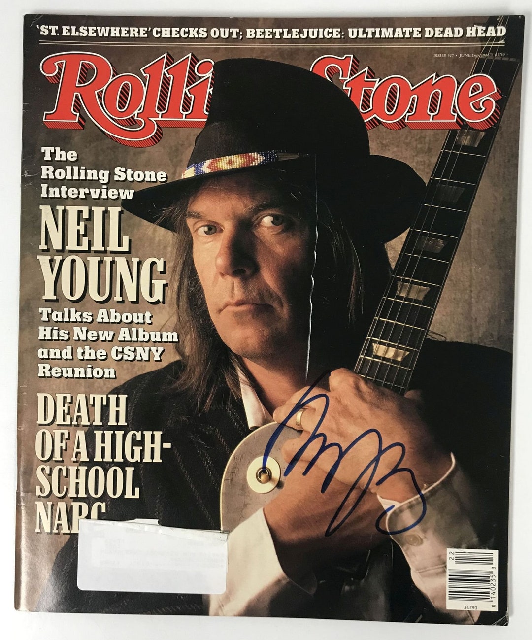 Neil Young Signed Autographed Complete rolling Stone Magazine Lifetime ...