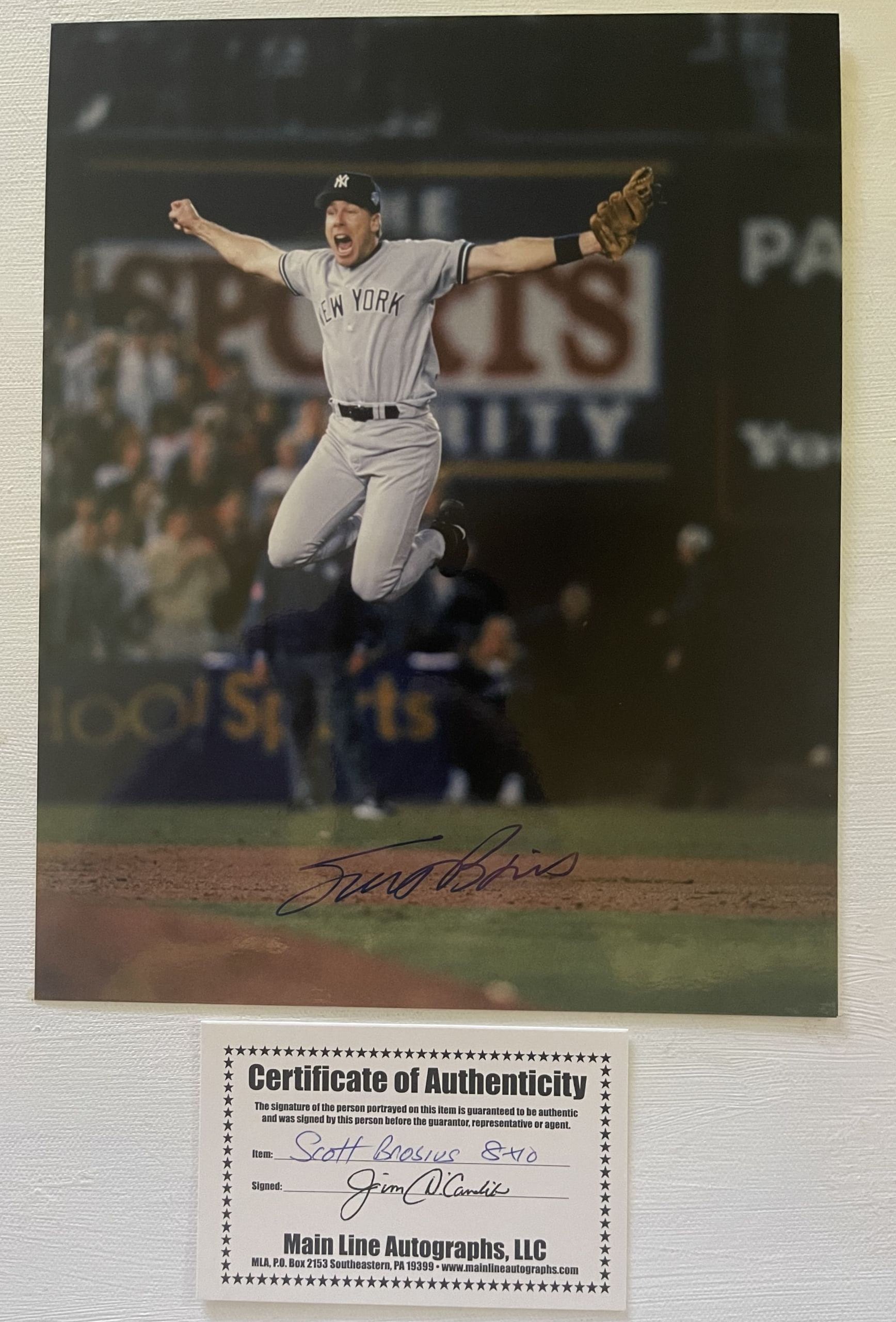 Scott Brosius Signed Autographed World Series Celebration - Etsy
