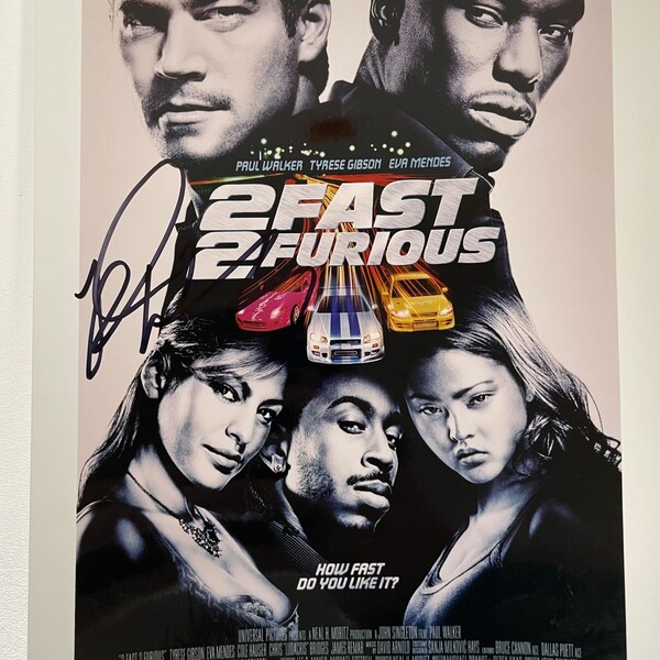 Paul Walker Autograph - Etsy