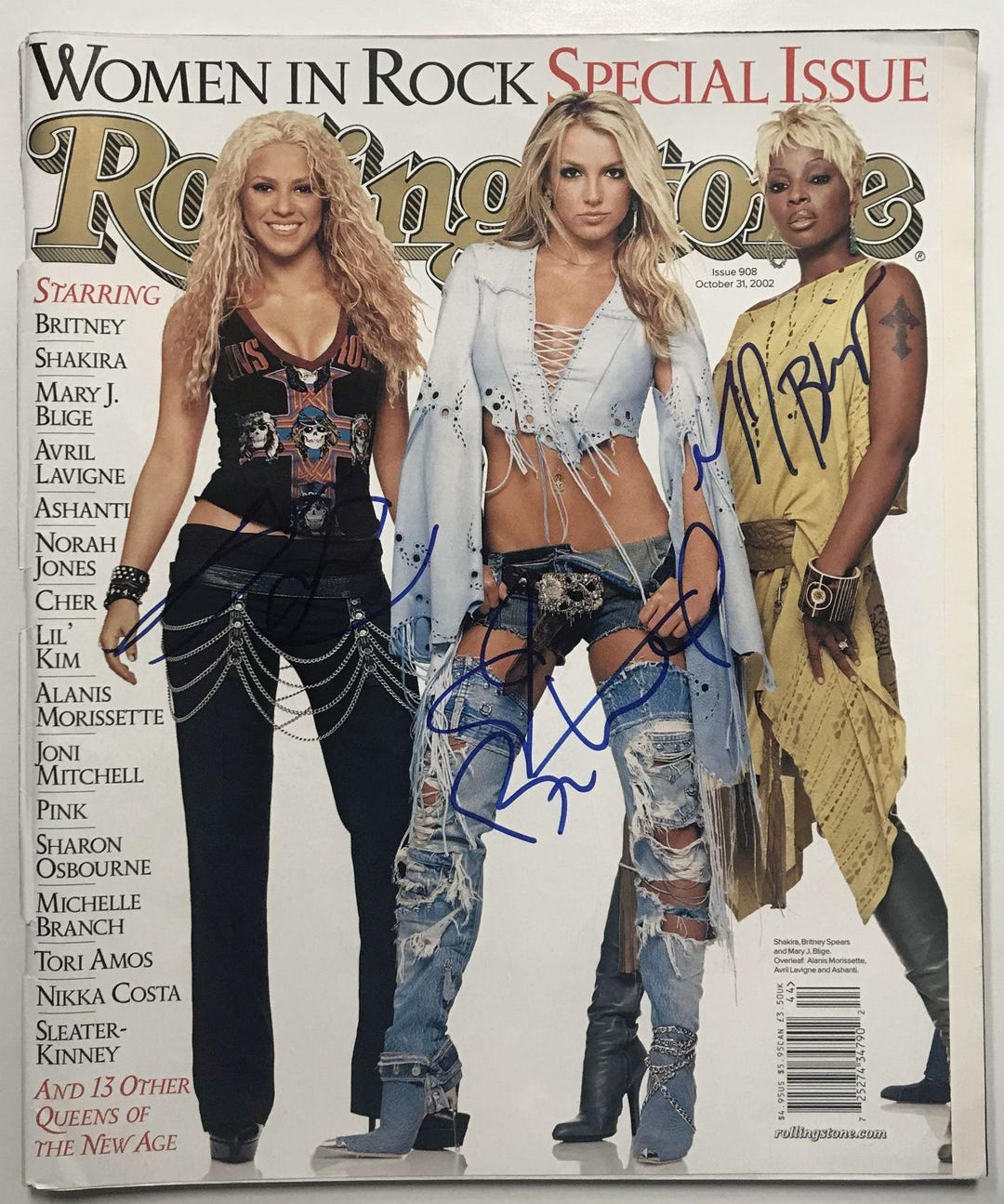 Shakira, Britney Spears & Mary J. Blige Signed Autographed Complete ...