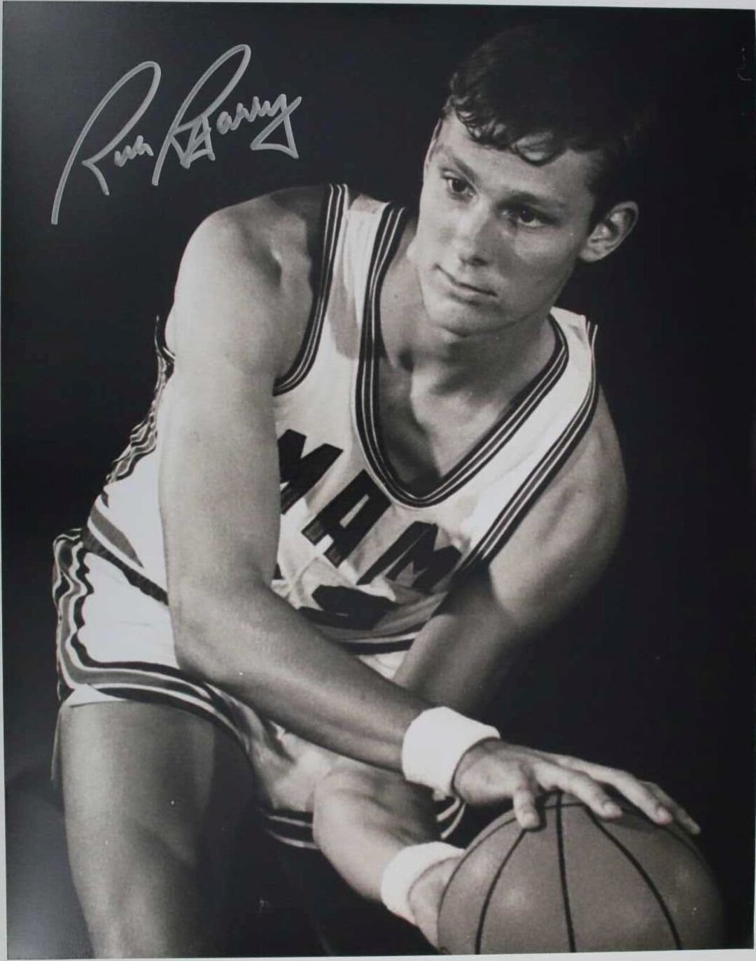 Rick Barry Signed Autographed Glossy 11x14 Photo U of Miami Hurricanes ...