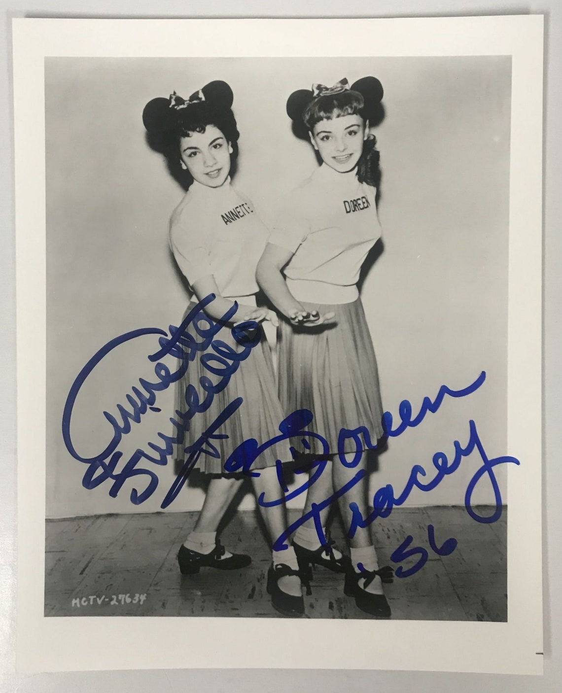 Annette Funicello & Doreen Tracey Signed Autographed Glossy 8x10 Photo ...