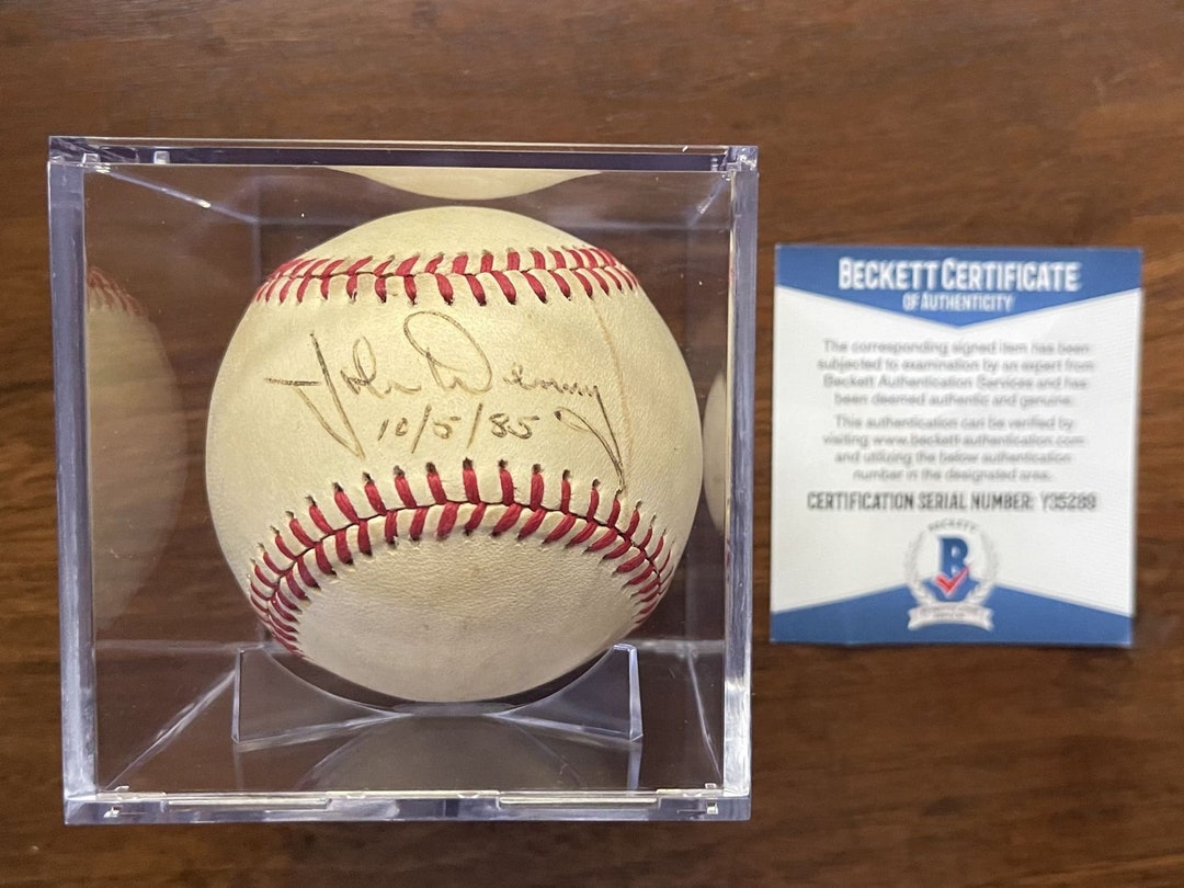 John Denny Signed Autographed Official National League ONL Baseball ...