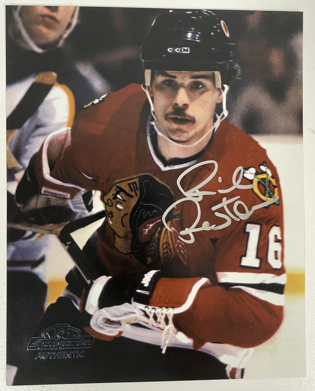Rich Preston signierte signierte glänzende 8x10-Foto-Chicago-Blackhawks ...