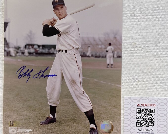 Bobby Thomson & Ralph Branca Signed Autographed the Shot Heard Round ...