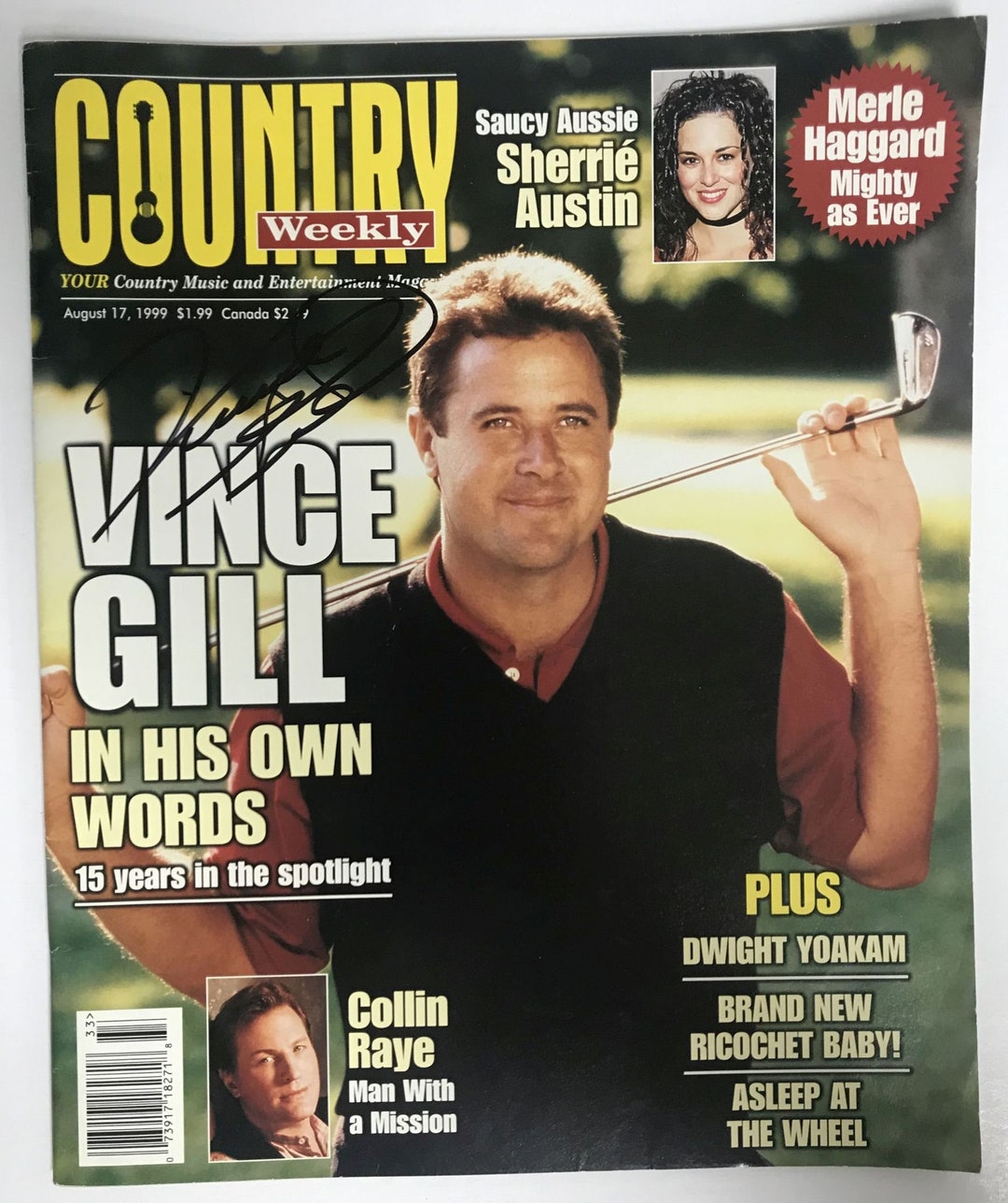 Vince Gill Signed Autographed Complete "country Weekly" Magazine ...
