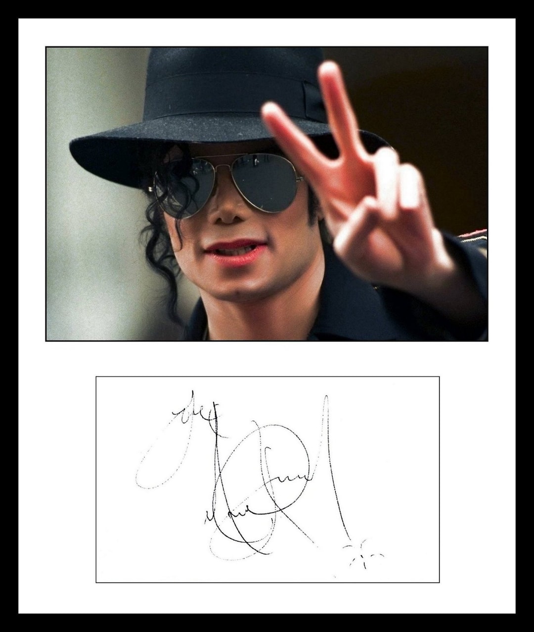 Michael Jackson d. 2009 Signed Autographed Signature Card With Glossy ...