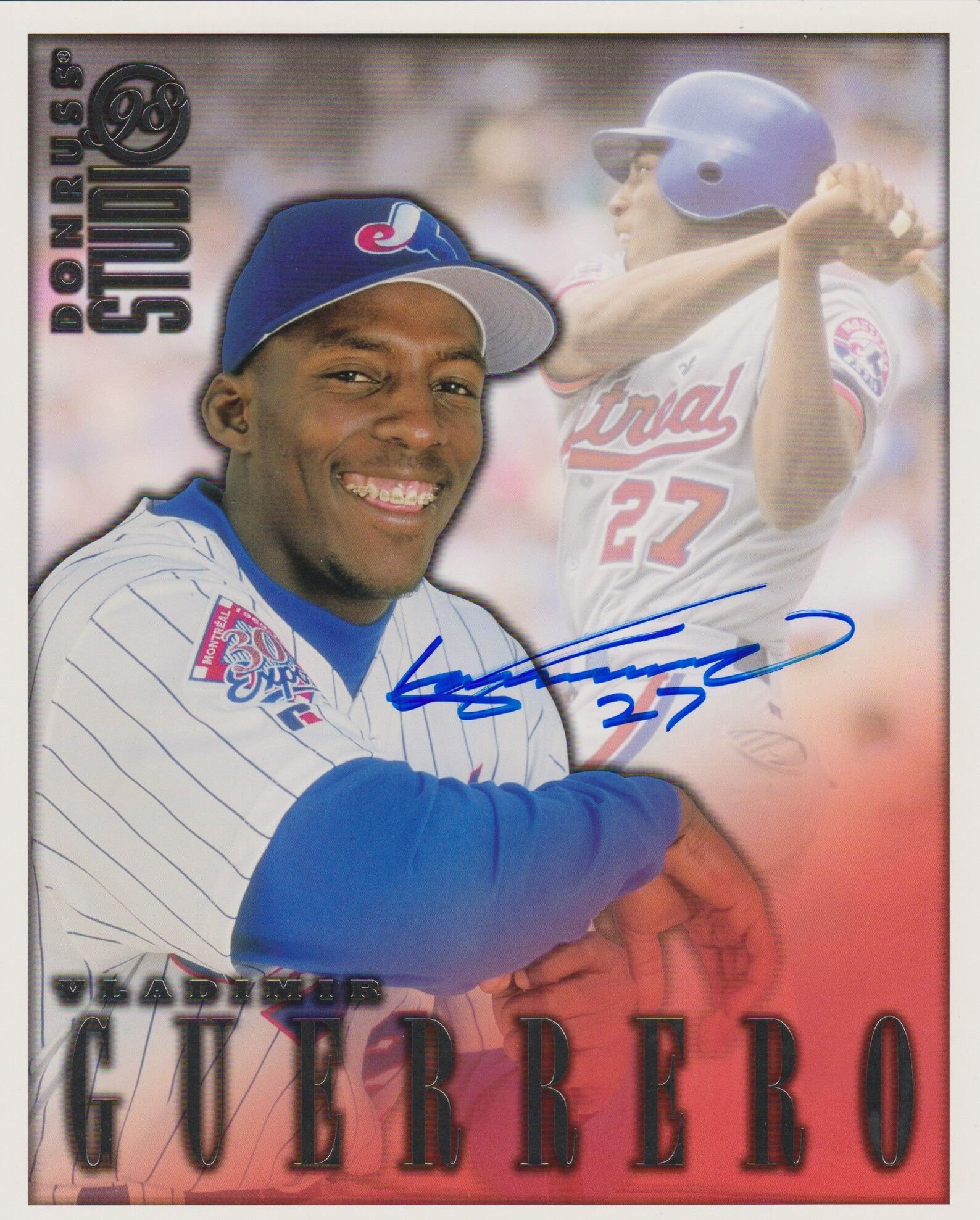 Vladimir Guerrero Signed Autographed 1998 Donruss Studio 8x10 | Etsy