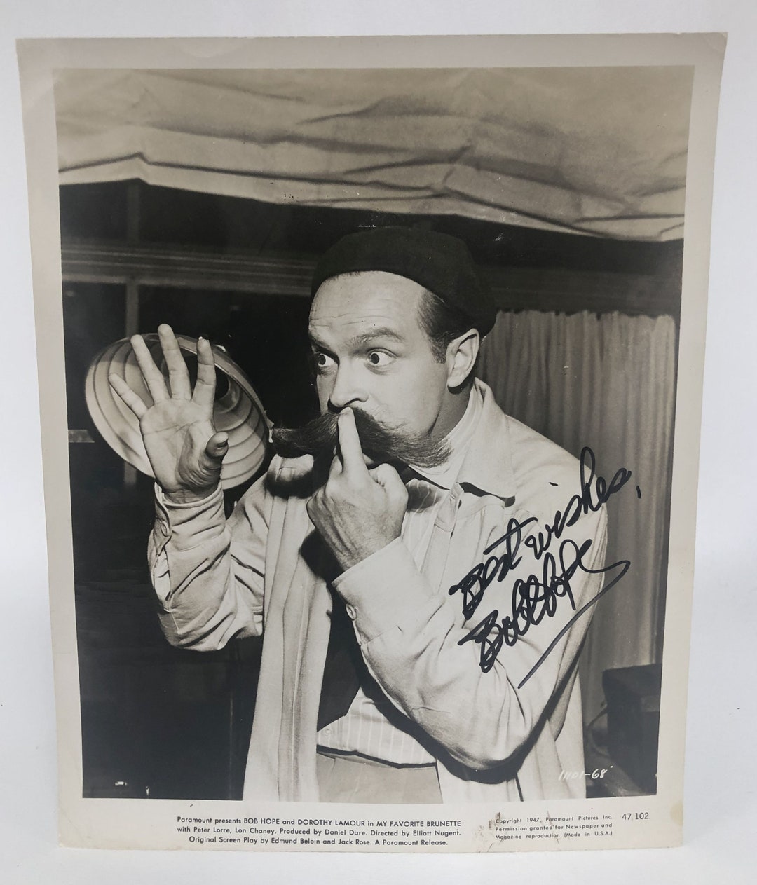 Bob Hope d. 2003 Signed Autographed Vintage Glossy 8x10 Photo COA ...