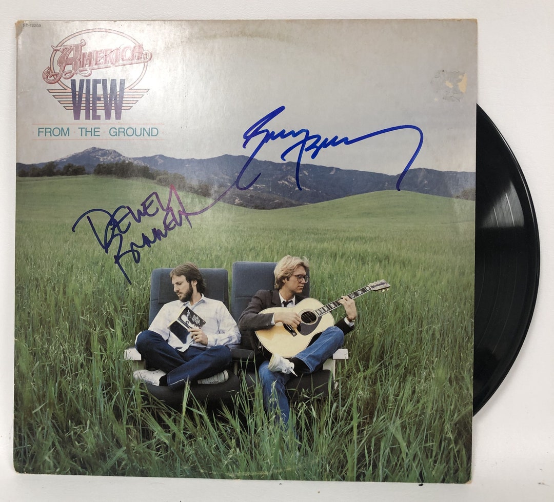 Gerry Beckley & Dewey Bunnell Signed Autographed america Record Album ...