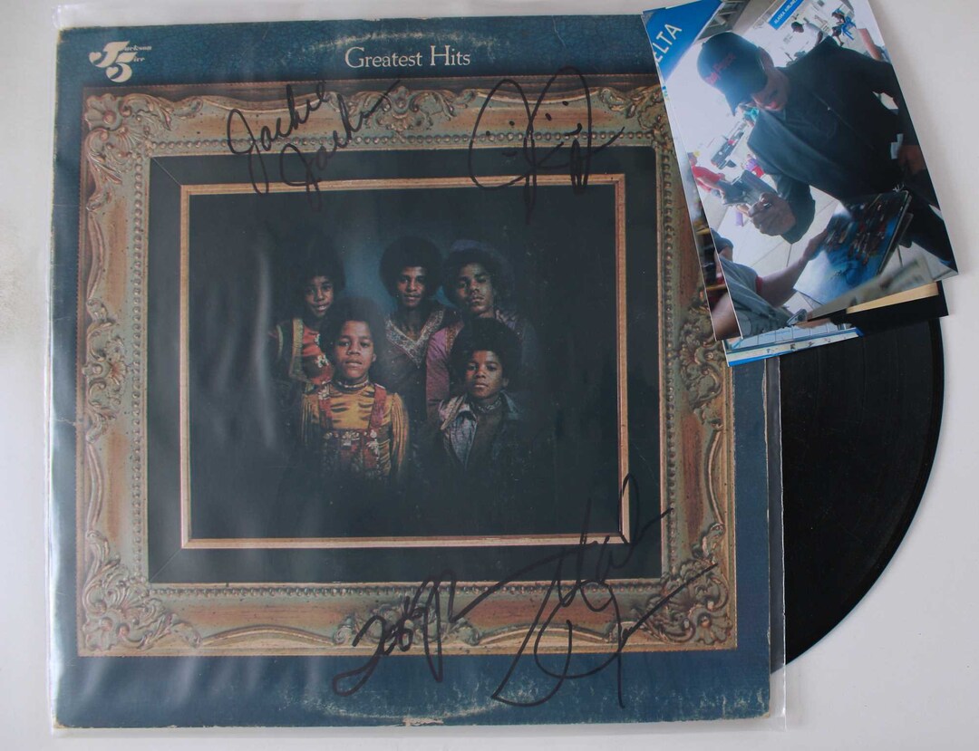 The Jackson 5 Group Signed Autographed greatest Hits Record Album ...