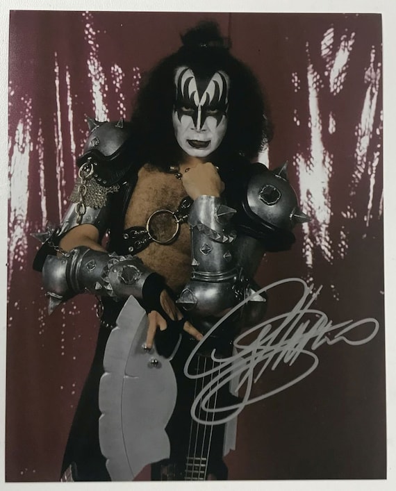 Gene Simmons Signed Autographed kiss Glossy 8x10 - Etsy