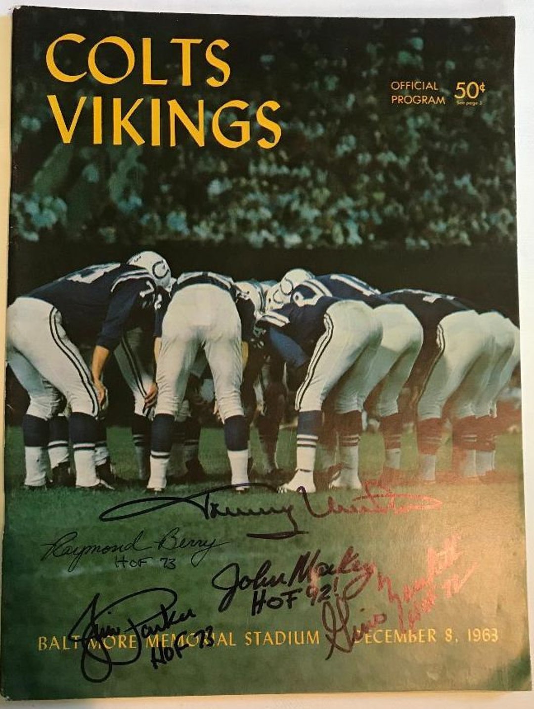 Johnny Unitas, Raymond Berry, Jim Parker, John Mackey, Gino Marchetti ...