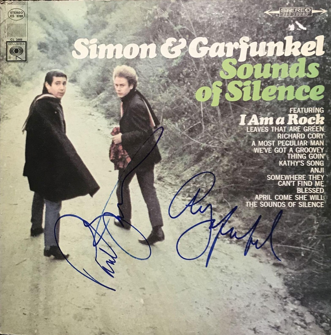 Paul Simon & Art Garfunkel Autographed sounds of Silence Record Album ...