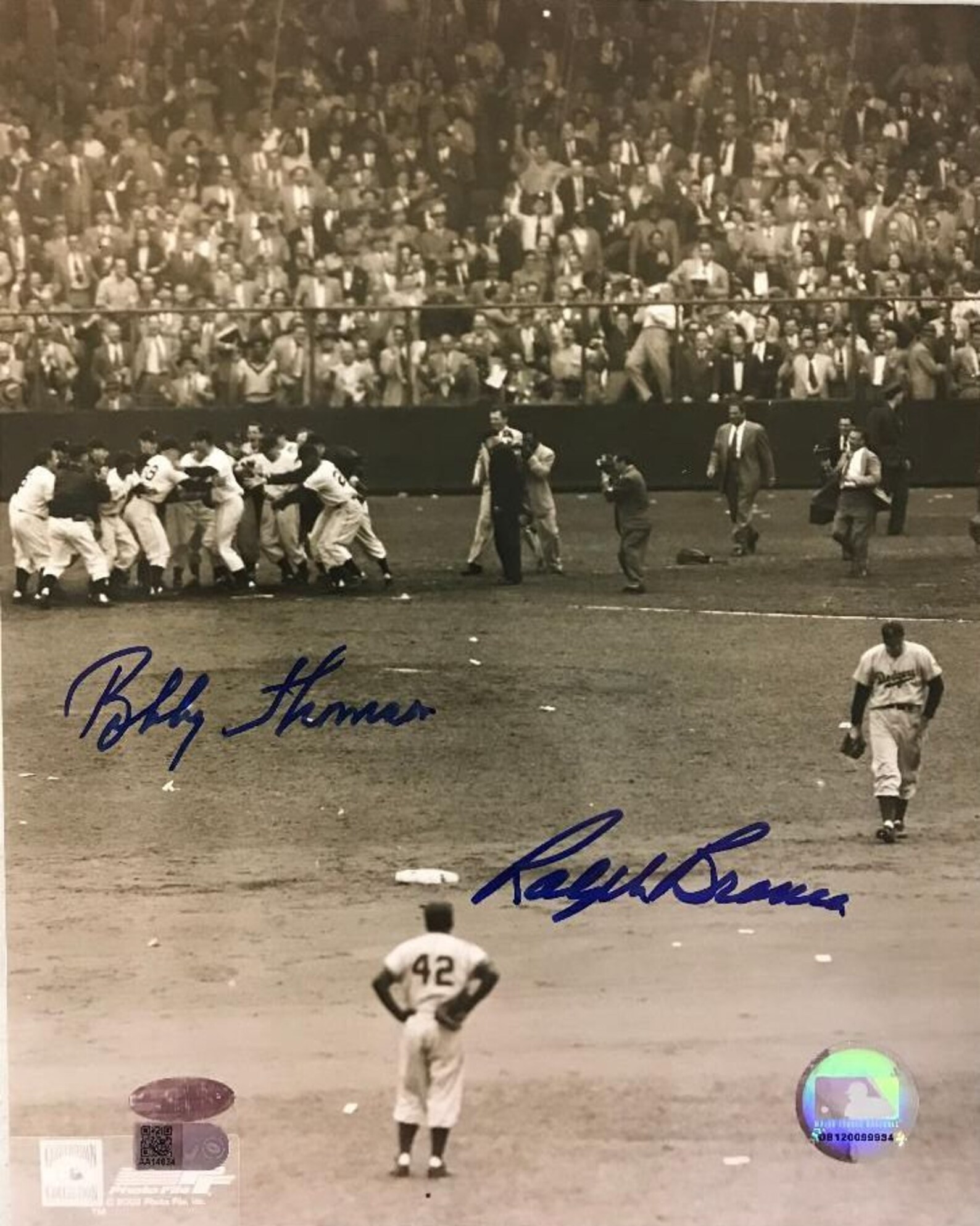 Bobby Thomson & Ralph Branca Signed Autographed The Shot | Etsy