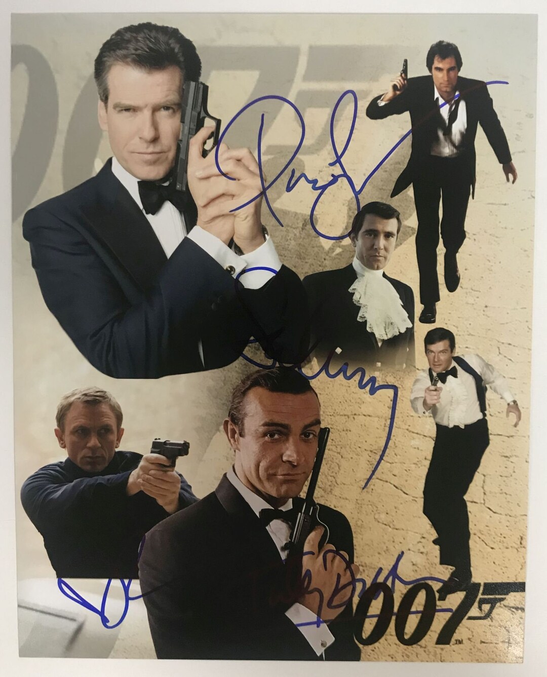 Connery, Dalton, Brosnan & Craig Signed Autographed "james Bond" Glossy ...