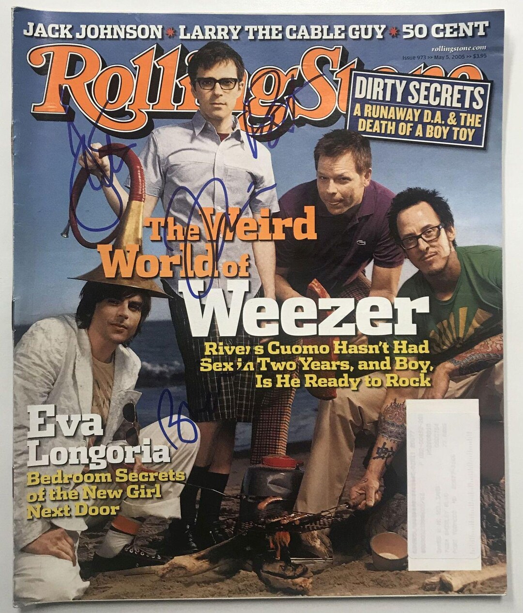 Weezer Band Signed Autographed Complete rolling Stone Magazine Lifetime ...