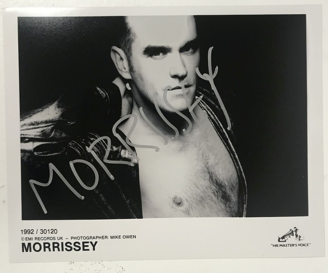Morrissey Signed Autographed 8x10 Photo COA Matching Holograms - Etsy
