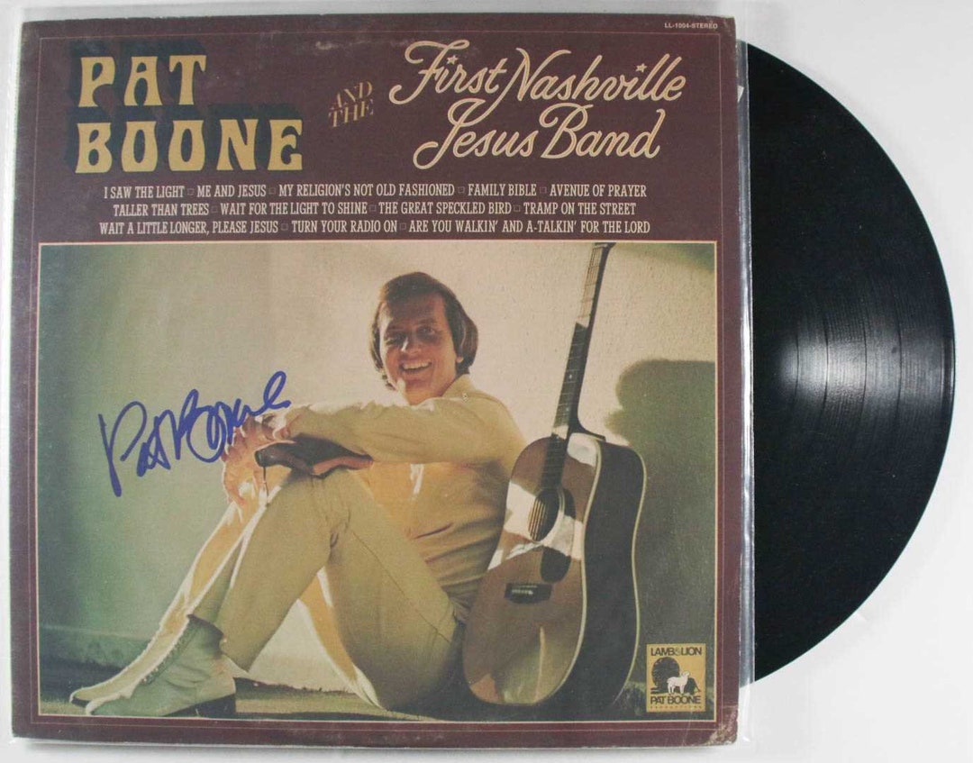 Pat Boone Signed Autographed "first Nashville Jesus Band" Record Album ...