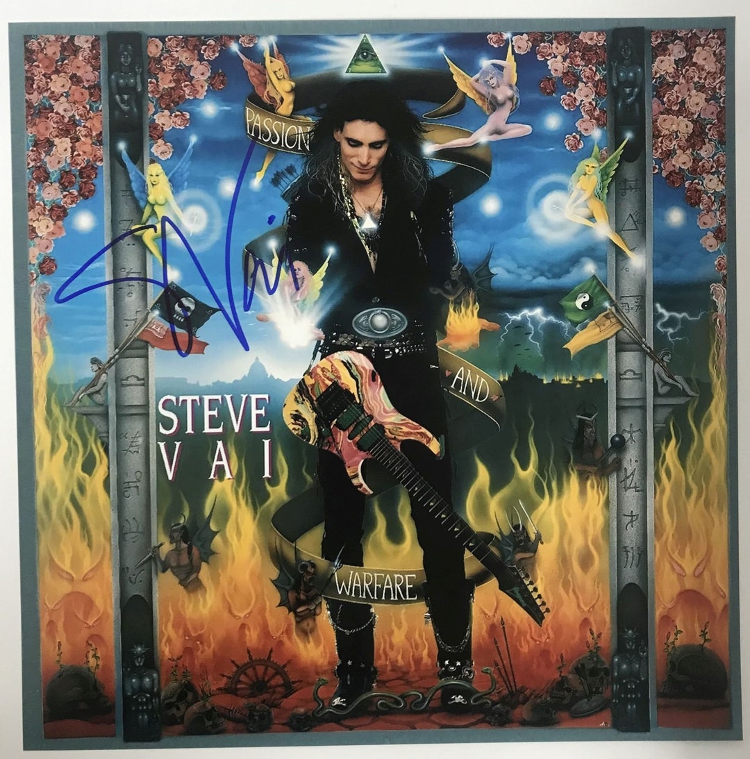 Steve Vai Signed Autographed "warfare" 12x12 Promo Photo - Lifetime COA ...