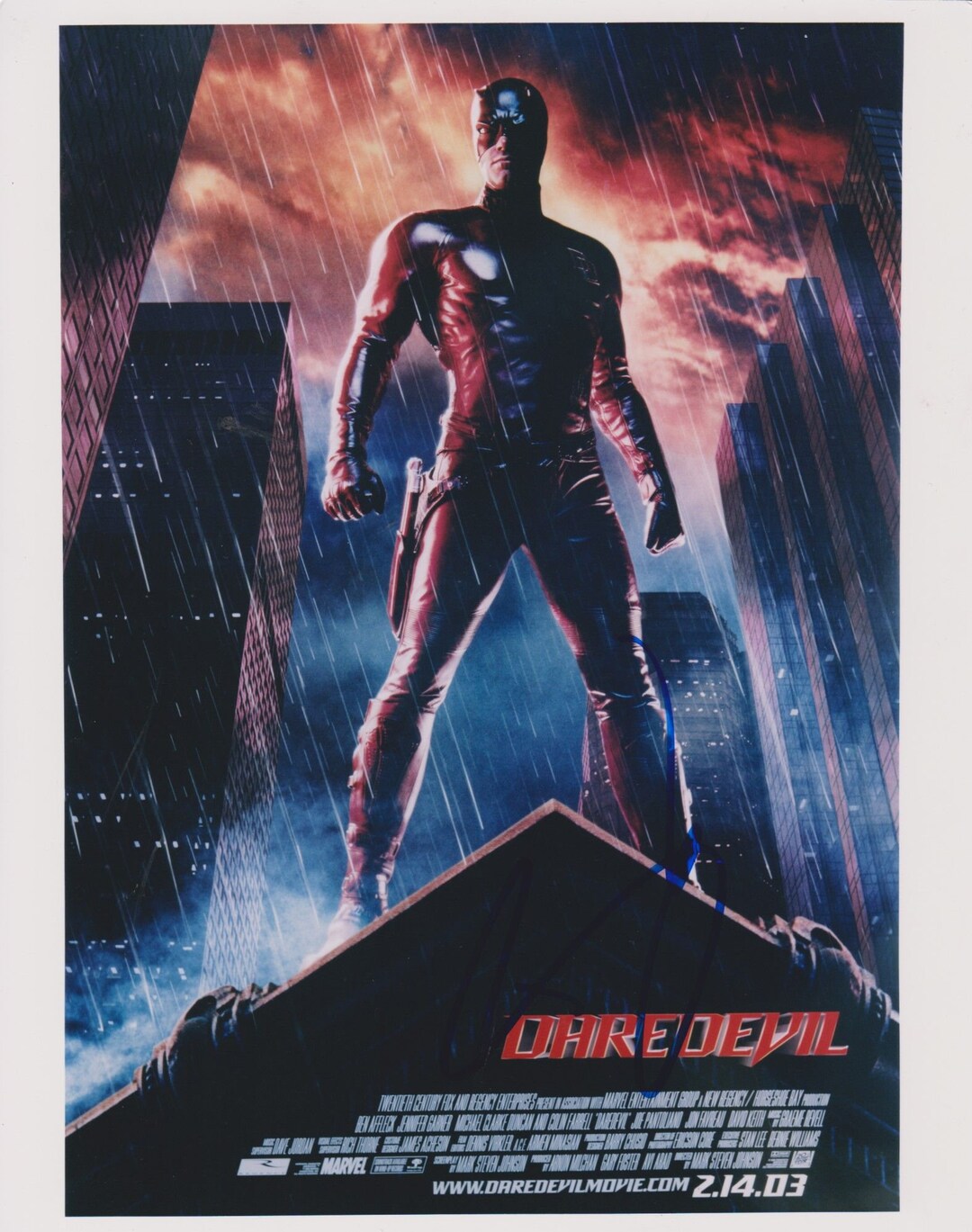 Ben Affleck Signed Autographed daredevil Glossy 8x10 Photo COA Matching ...