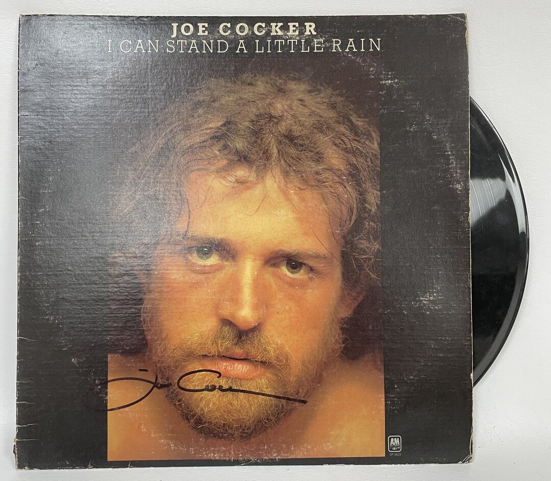 Joe Cocker d. 2014 Signed Autographed i Can Stand a Little Rain Record ...