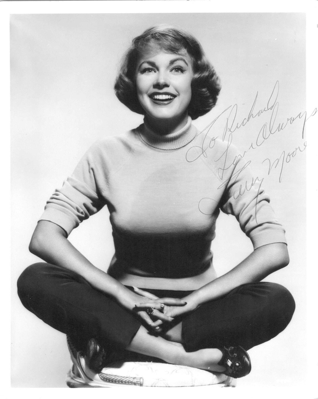 Terry Moore Signed Autographed Vintage Glossy 8x10 Photo "to Richard ...