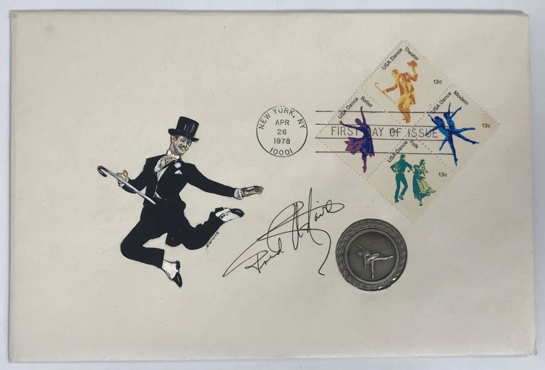 Fred Astaire d. 1987 Signed Autographed Vintage Painted First Day Cover ...