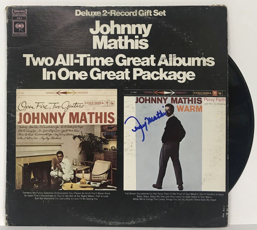Johnny Mathis Signed Autographed "two All-time Great Albums" Record ...