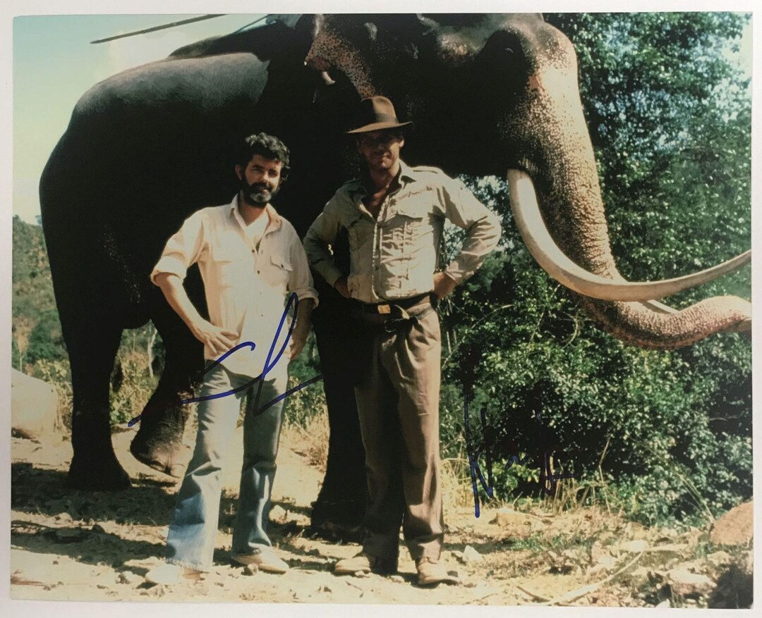 George Lucas & Harrison Ford Signed Autographed indiana Jones Glossy ...