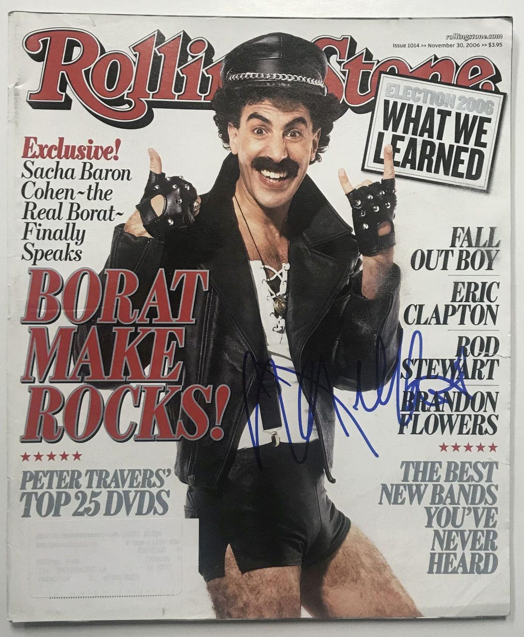 Sacha Baron Cohen Signed Autographed Complete "rolling Stone" Magazine ...