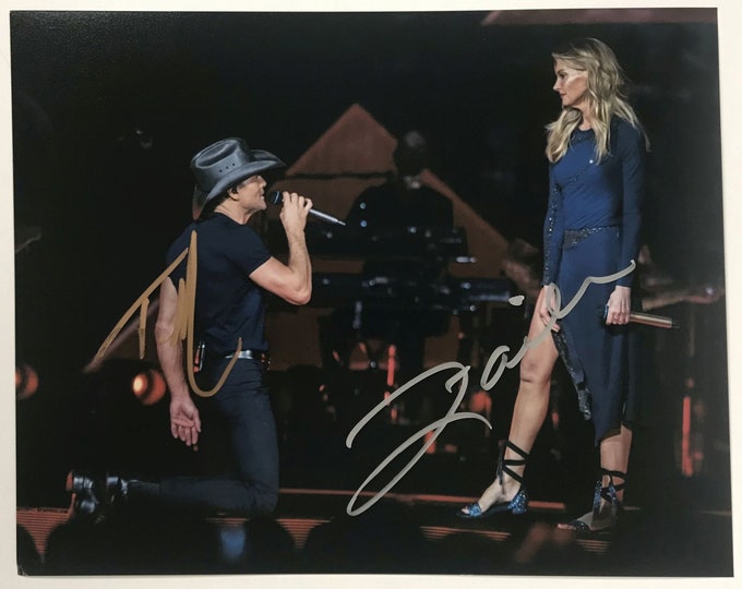 2X Signed FAITH HILL & Tim Mcgraw Autographed Photo W/ COA - Etsy