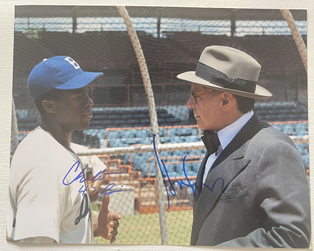 Chadwick Boseman & Harrison Ford Signed Autographed "42" Glossy 8x10 ...