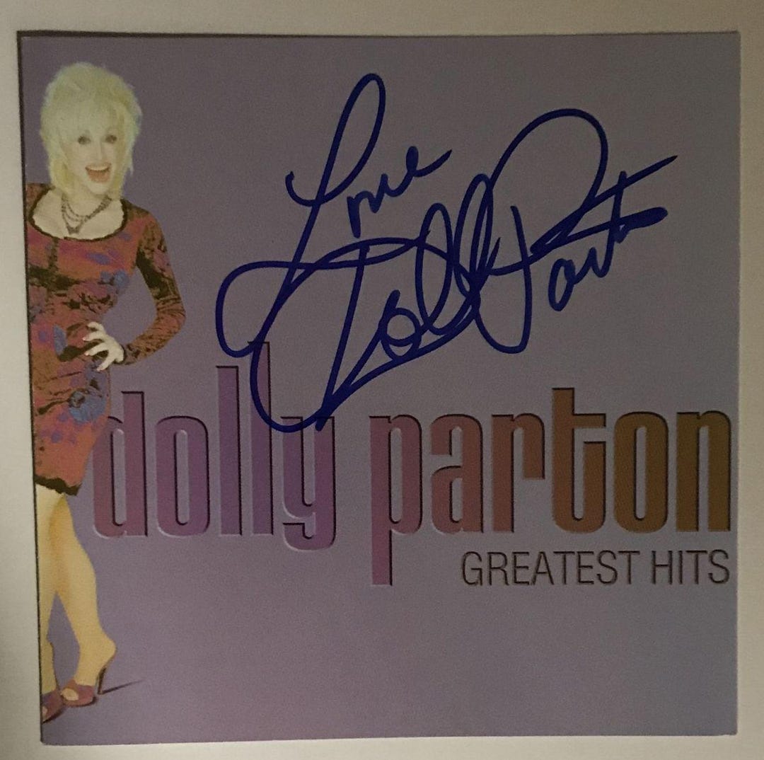 Dolly Parton Signed Autographed greatest Hits Music CD Cover Lifetime ...
