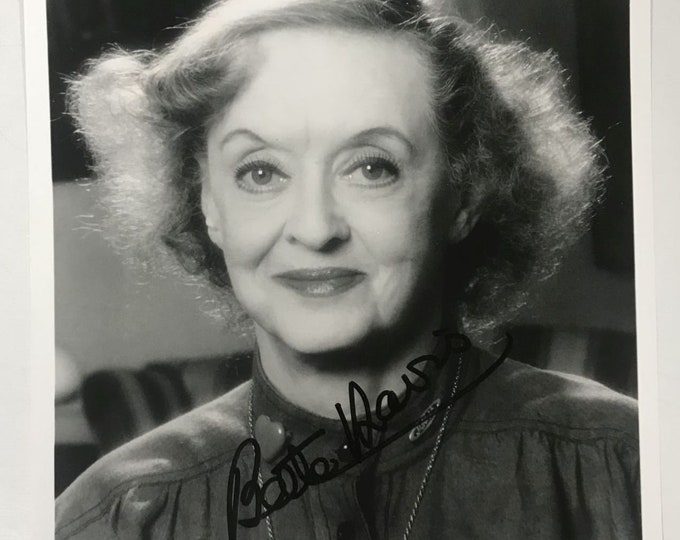 Bette Davis d. 1989 Signed Autographed Vintage Glossy 8x10 Photo ...