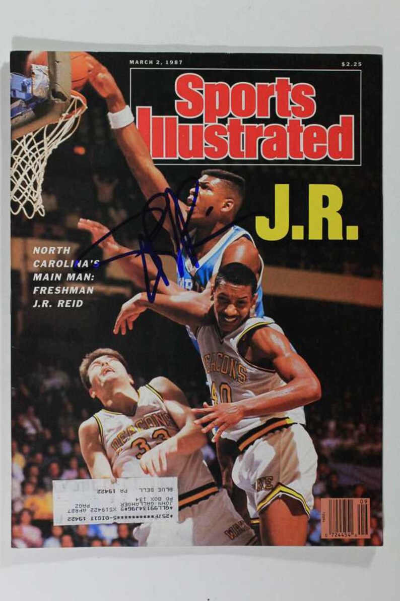 J.R. Reid Signed Autographed Complete sports Illustrated Magazine North ...