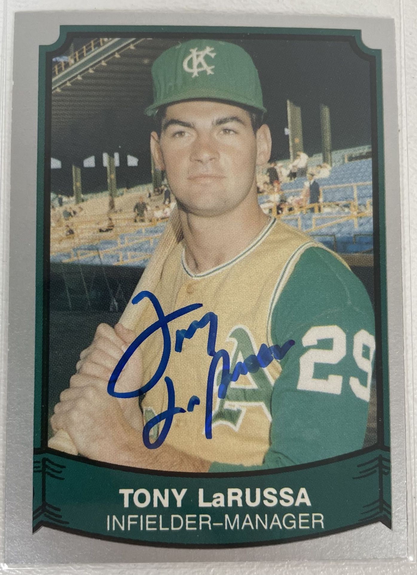 Tony Larussa Signed Autographed 1989 Pacific Legends Baseball - Etsy UK