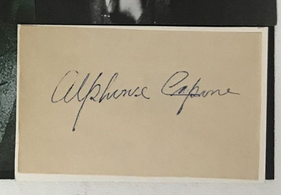 Al Capone d. 1947 Signed Autographed Vintage Signature Cut - Etsy