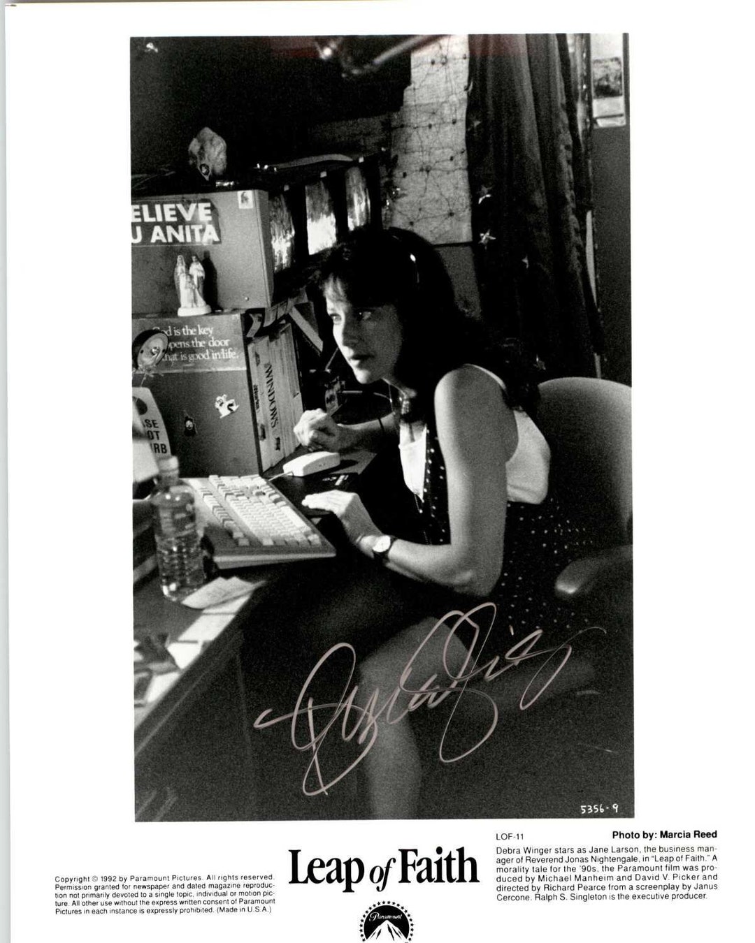 Debra Winger Signed Autographed "leap of Faith" Glossy 8x10 Photo - COA ...