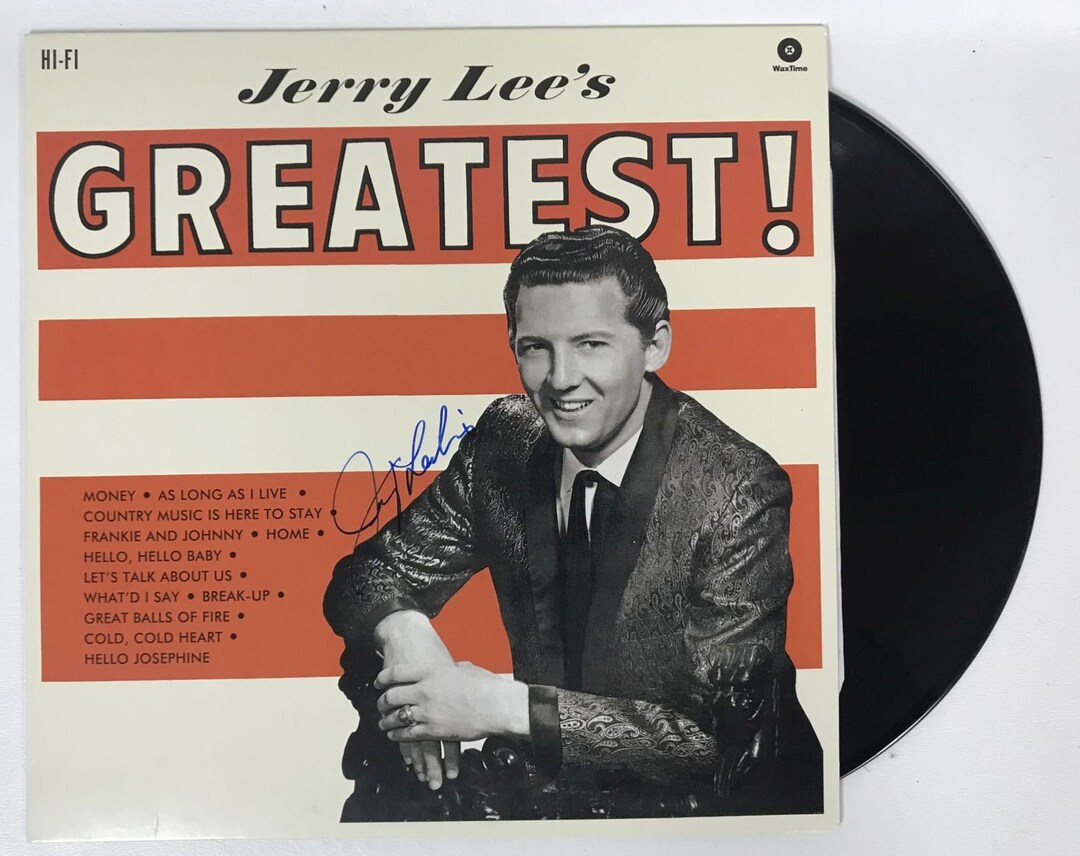 Jerry Lee Lewis d. 2022 Signed Autographed greatest Record Album ...