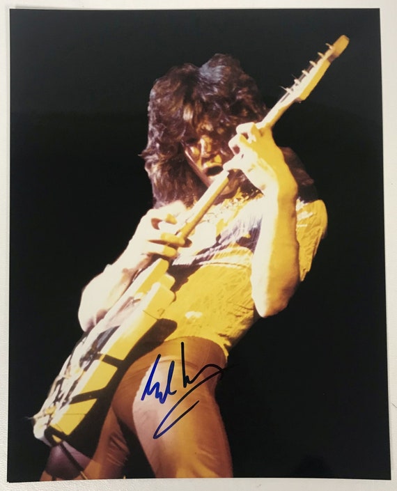 Eddie Van Halen Signed Autographed Glossy 8x10 Photo COA - Etsy