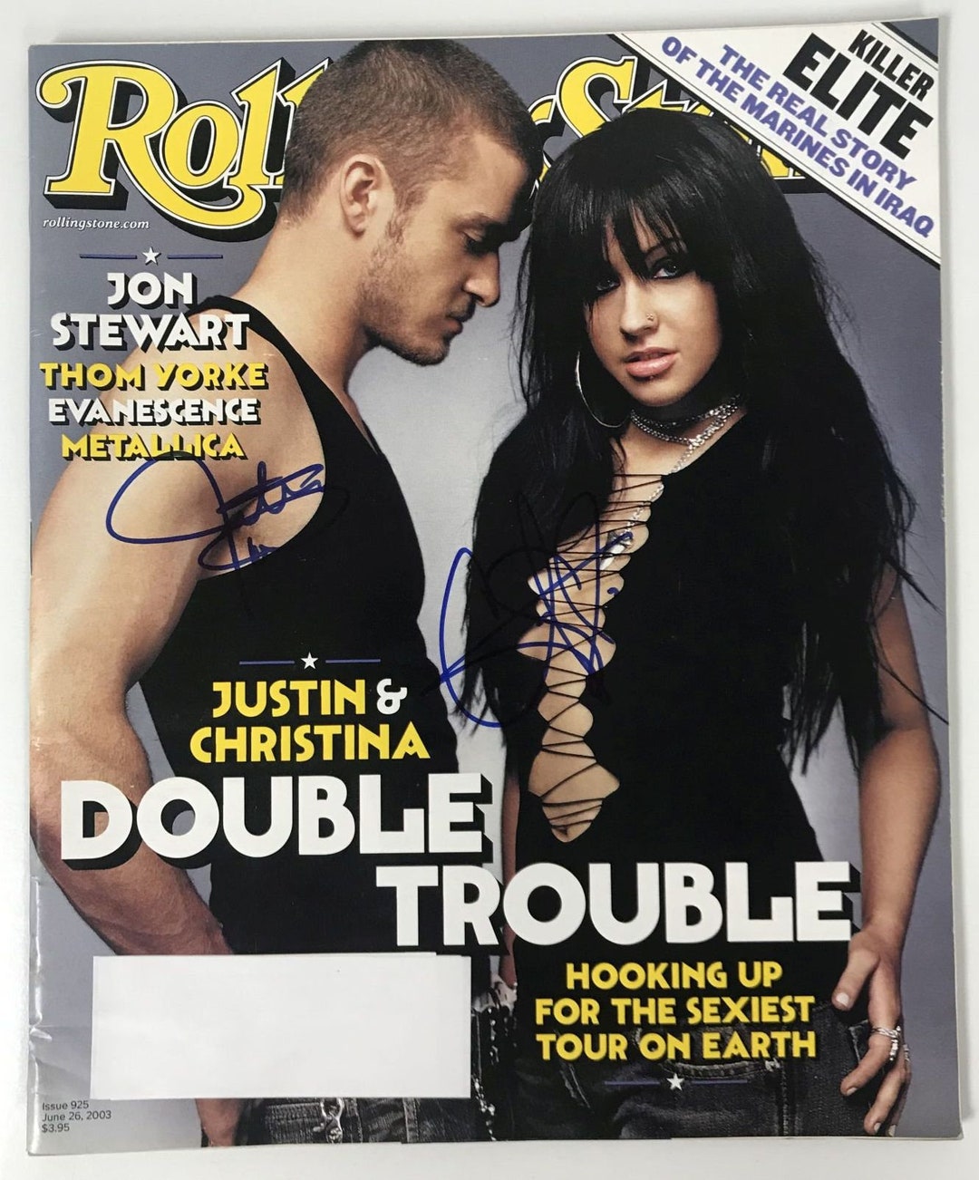 Justin Timberlake & Christina Aguilera Signed Autographed Complete ...