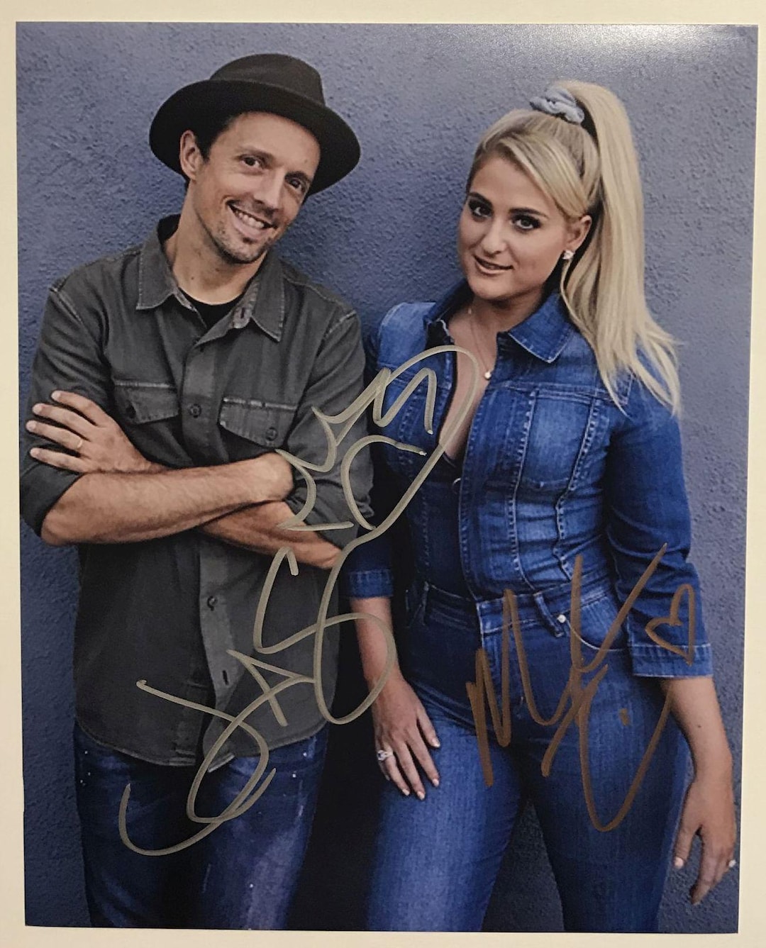 Jason Mraz & Meghan Trainor Signed Autographed Glossy 8x10 Photo ...