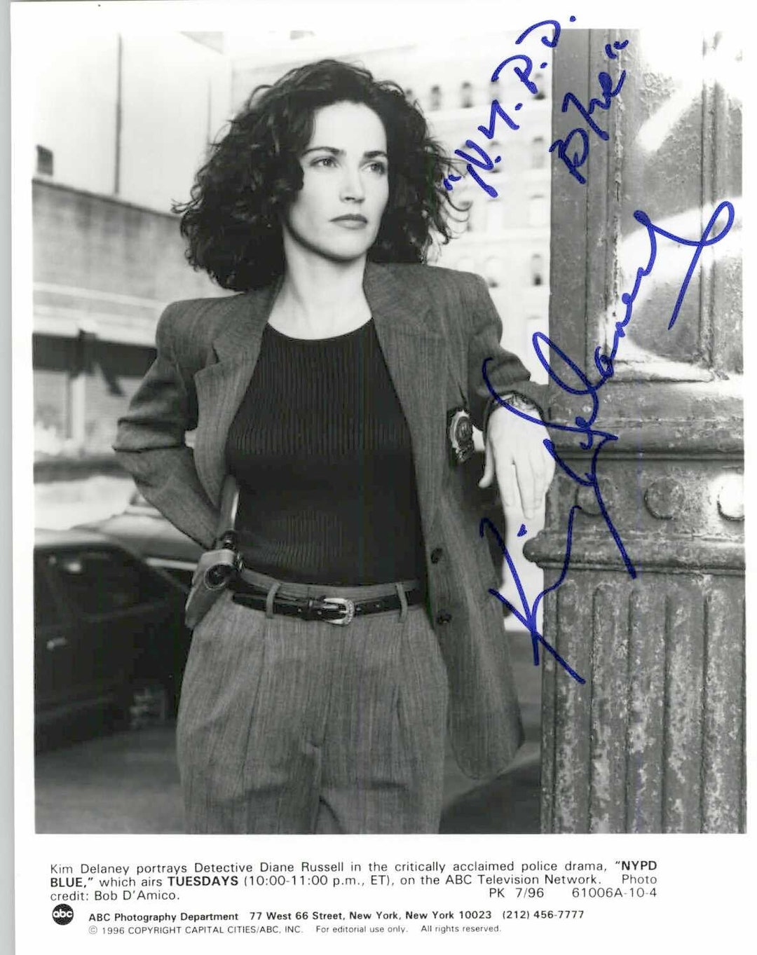 Kim Delaney Signed Autographed "n.y.p.d. Blue" Glossy 8x10 Photo - COA ...