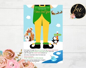 Elf invitation | Etsy