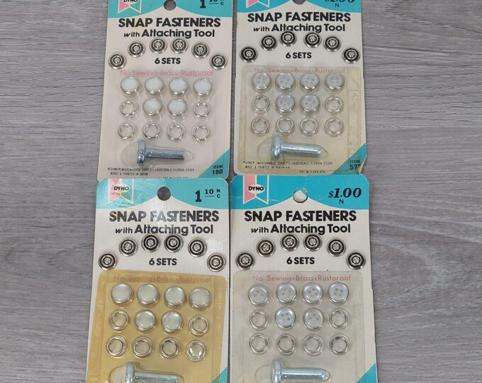 Vintage Dyno Snap Fasteners Attaching Tool Pearl Snap Button Set of 4 - Etsy