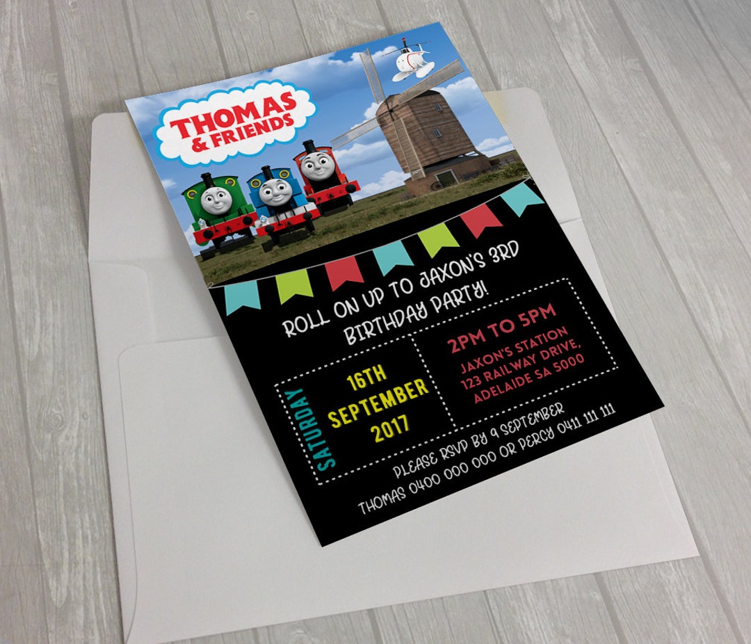 Thomas & Friends Birthday Invitation, Digital File, Printable - Etsy