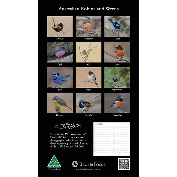 Perpetual Birthday Calendar - Australian Robins and Wrens - Etsy Australia