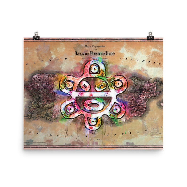 Borinquen Taino Art Taino Sun Arte Boricua Caribbean Puerto Rico Wall ...